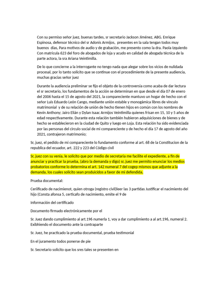 Con Su Permiso Señor Juez | PDF | Matrimonio, Sindicatos Y Alianzas ...