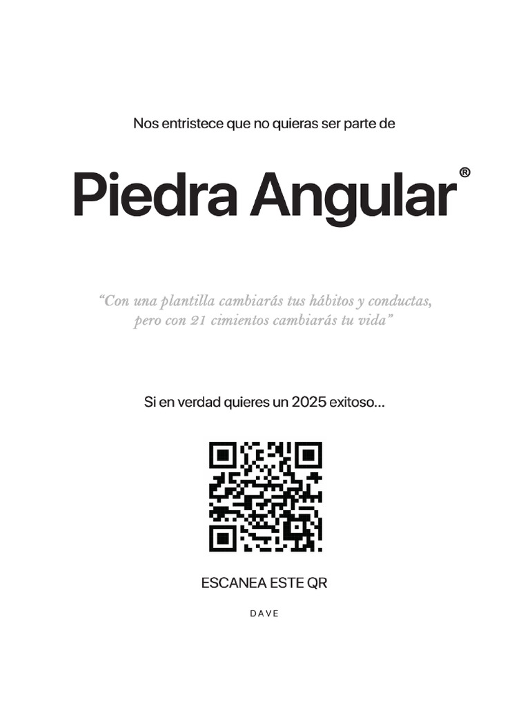 Plantilla Piedra Angular | PDF