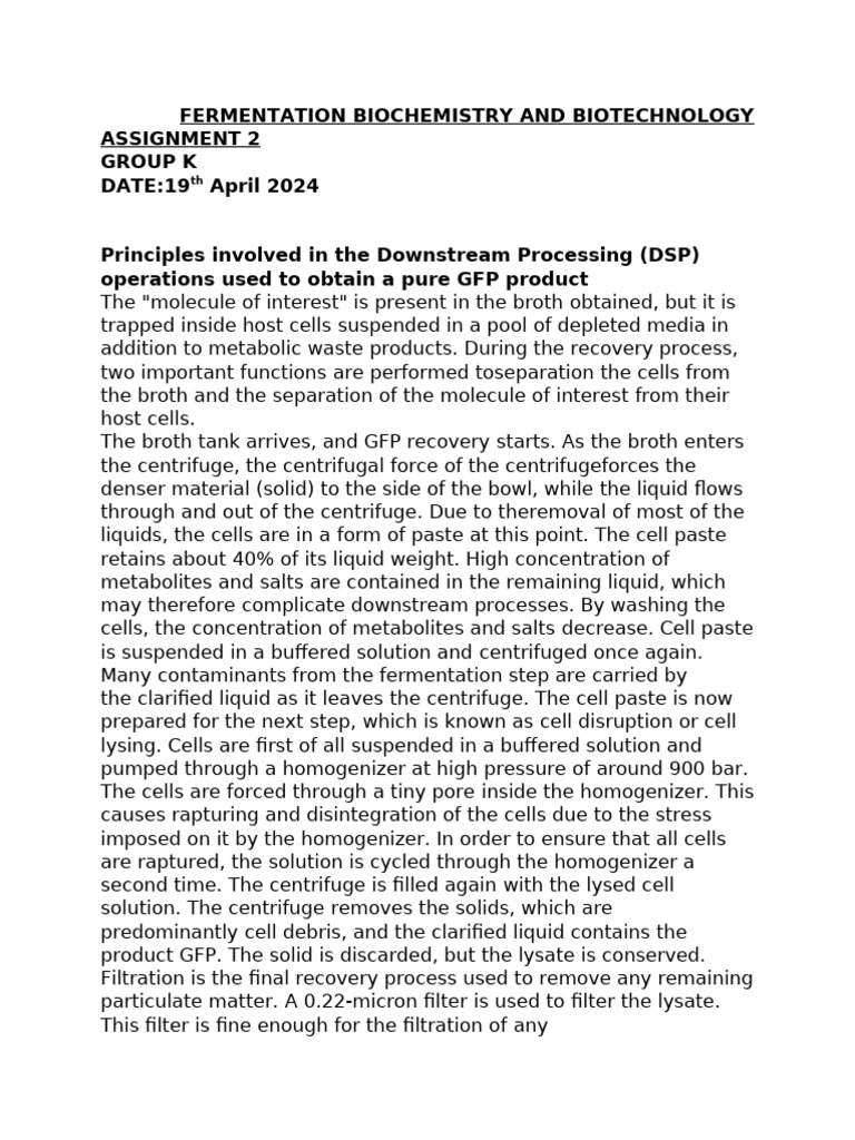 Assign | PDF | Protein Purification | Chromatography