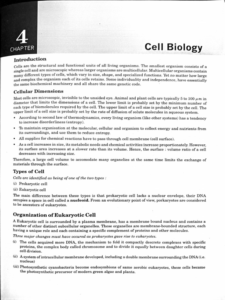 Cell Biology | PDF