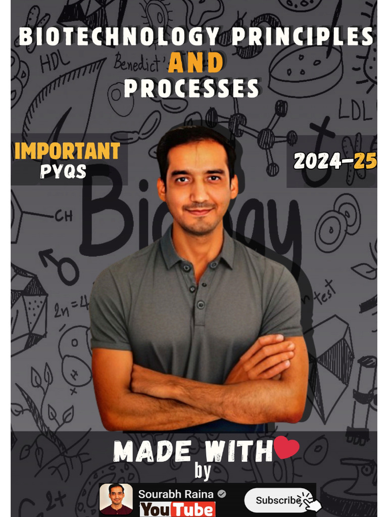 Biotechnology Principles and Processes pyq | PDF Biotechnology Principles and Processes pyq | PDF