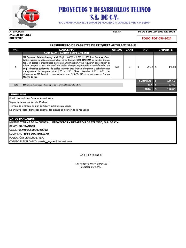 PDT 056 2024 Cassette | PDF | Medios de almacenamiento