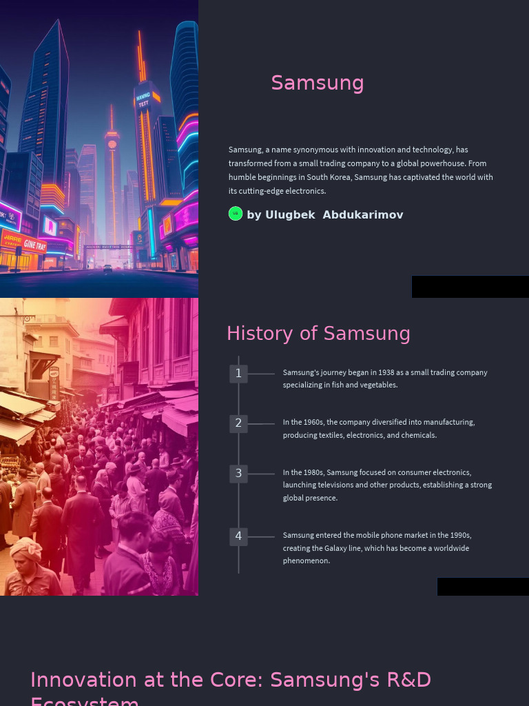 The Rise of Samsung a Global Tech Giant | PDF | Samsung | Smartphone