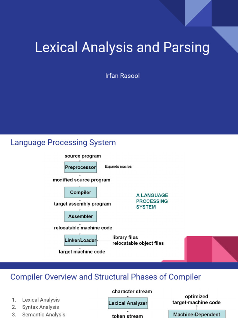 Lexical Analysis and Parsing CD | PDF | Parsing | Formalism (Deductive)