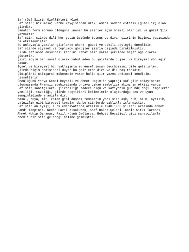 Saf Şiir | PDF