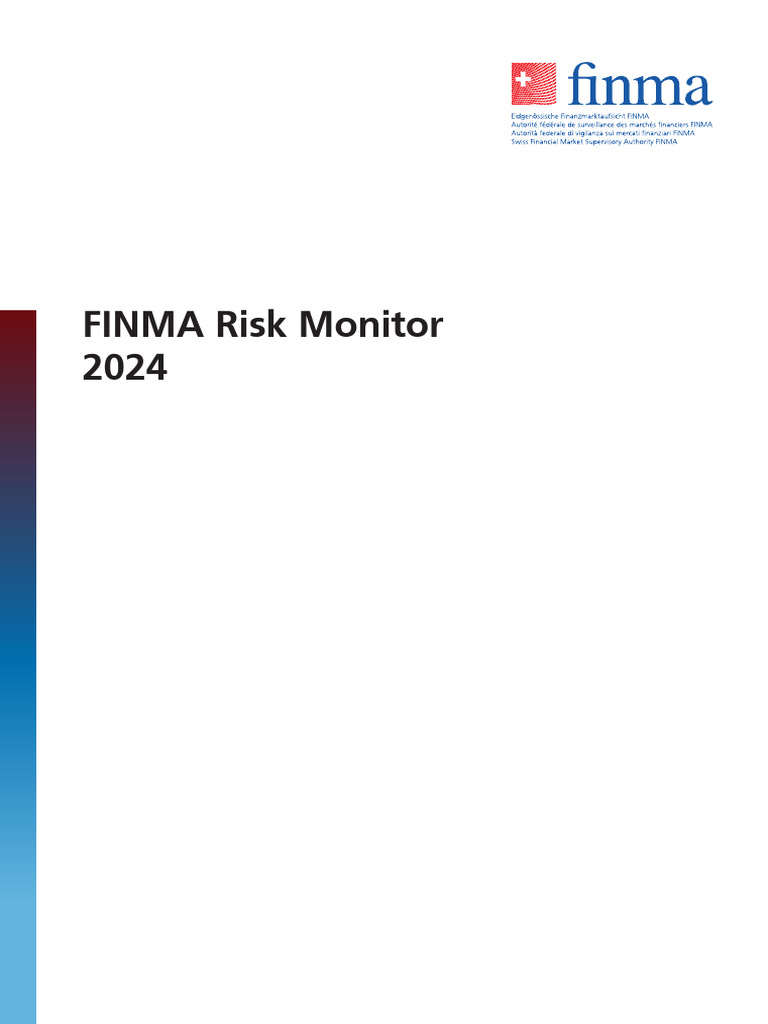 FINMA Risikomonitor 2024 | PDF | Market Liquidity | Bonds (Finance)
