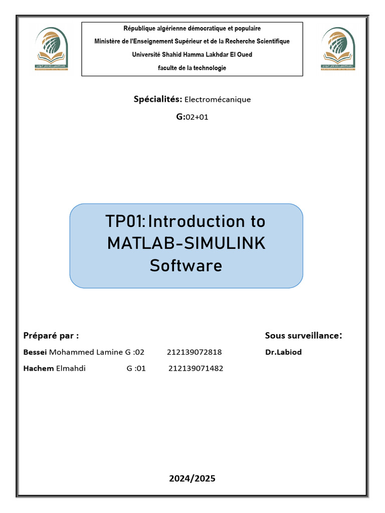 TP01+02+03 MDSEC DR - LABIOD | PDF | Electric Motor | Electrodynamics