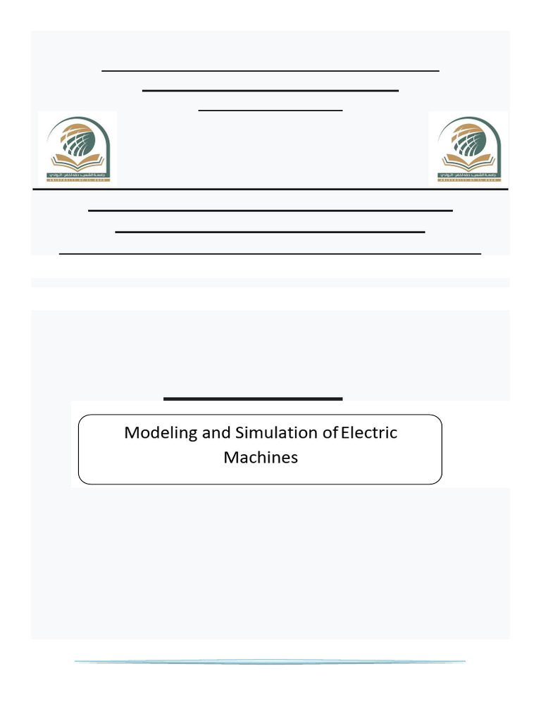 TP - Modeling and Simulation of Electric Machines | PDF | Electrical Engineering | Electricity