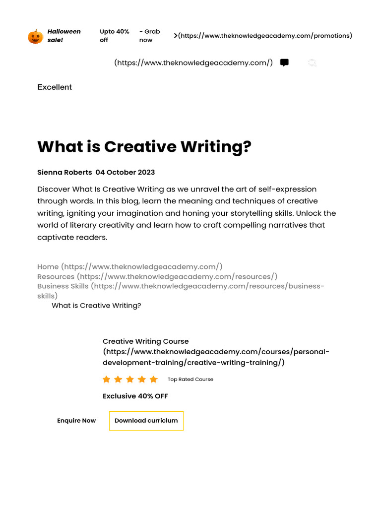 Creative Writing | PDF | Poetry | Narrative