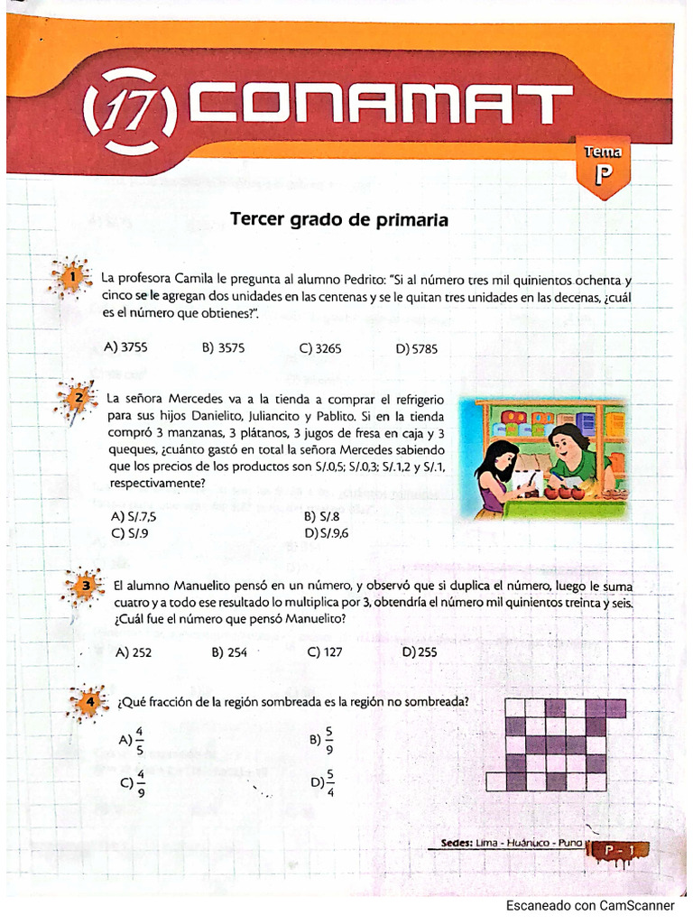 3 Grado 17°conamat Eliminatoria Sede Lima Huanuco ... | PDF