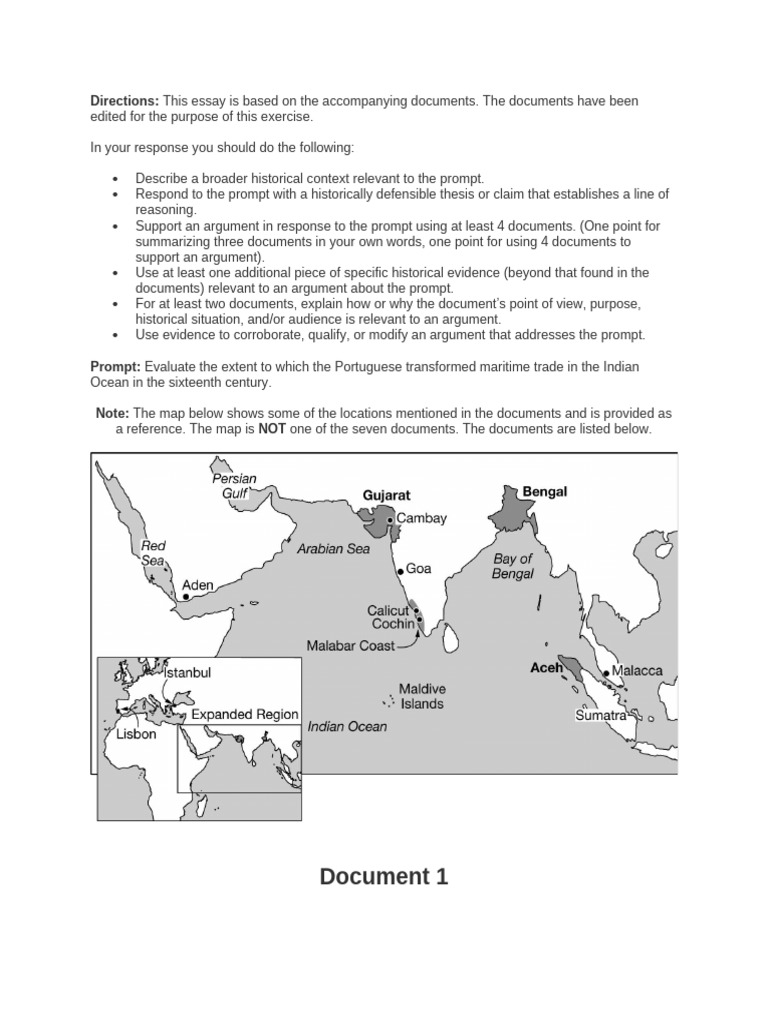 Unit 4 DBQ-1 | PDF | Trade | Ottoman Empire