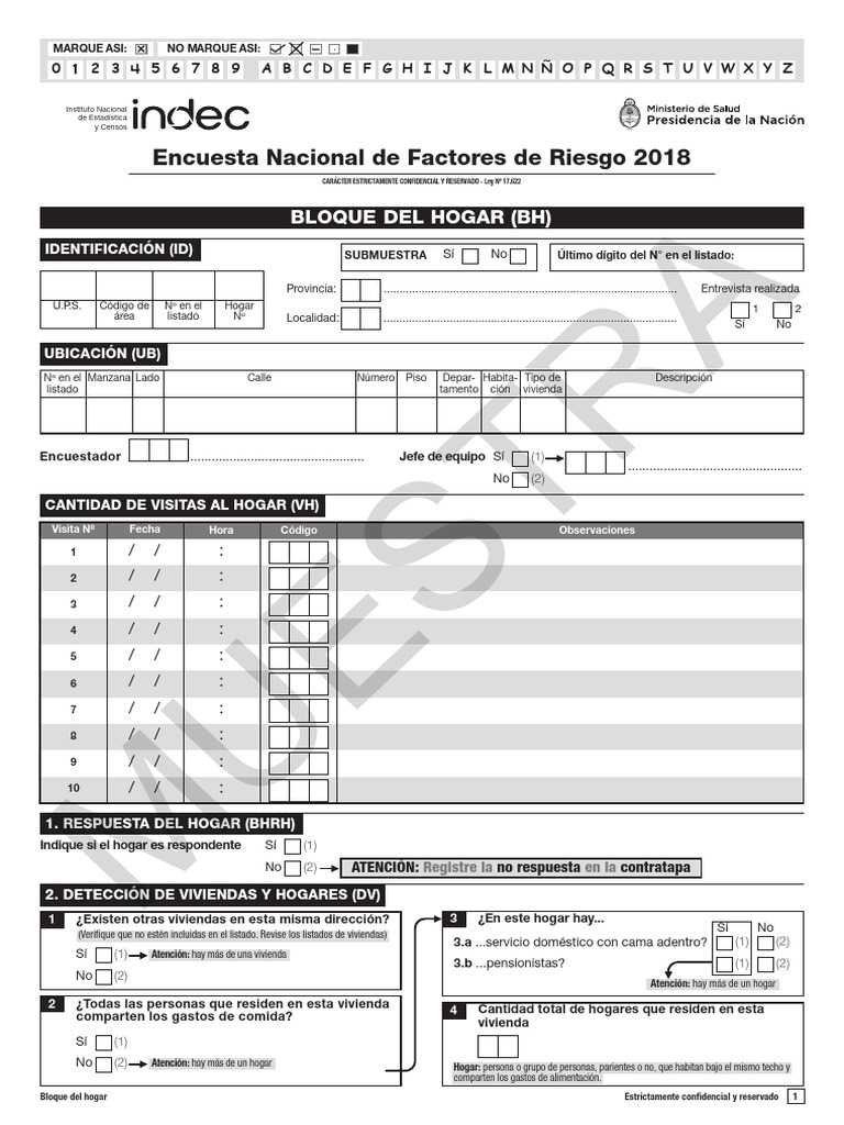 Cuestionario Enfr 2018 | PDF | Techo | Loseta