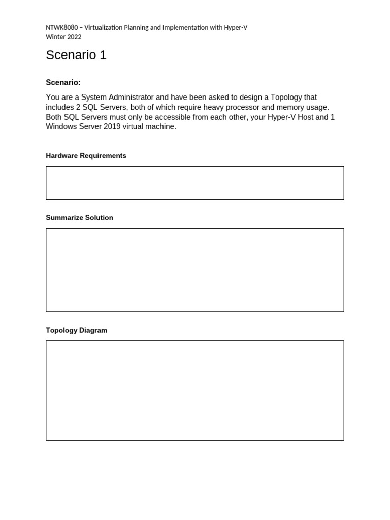 Planning Scenarios | PDF