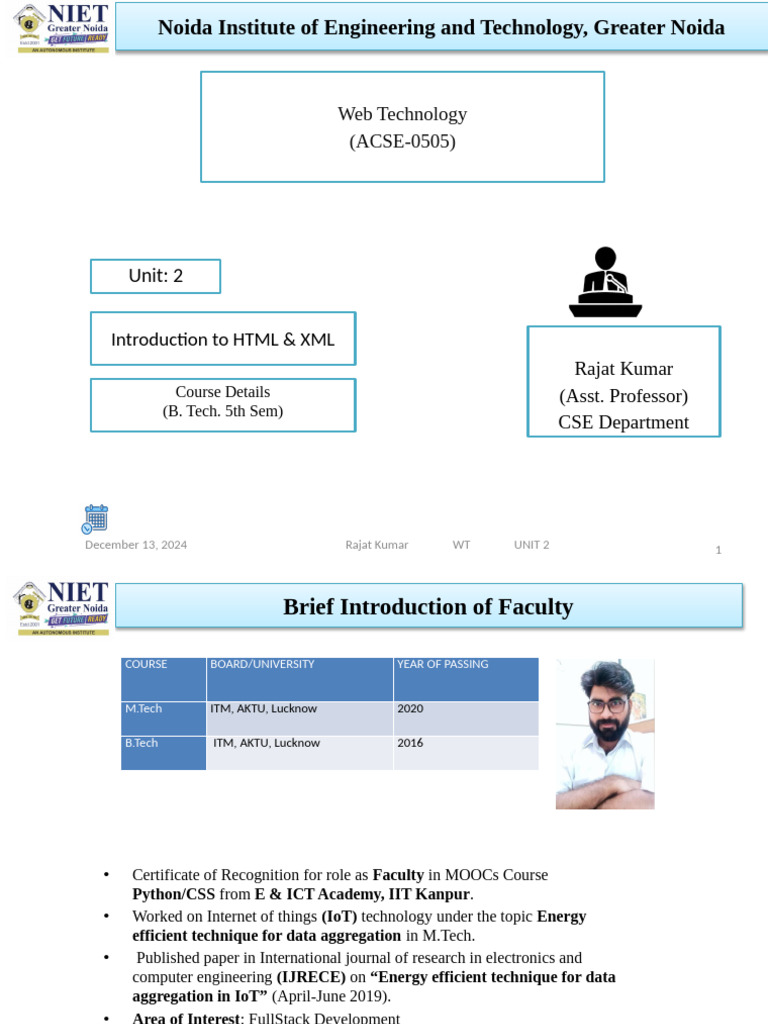 WT Unit 2 | PDF | Html | Xml WT Unit 2 | PDF | Html | Xml