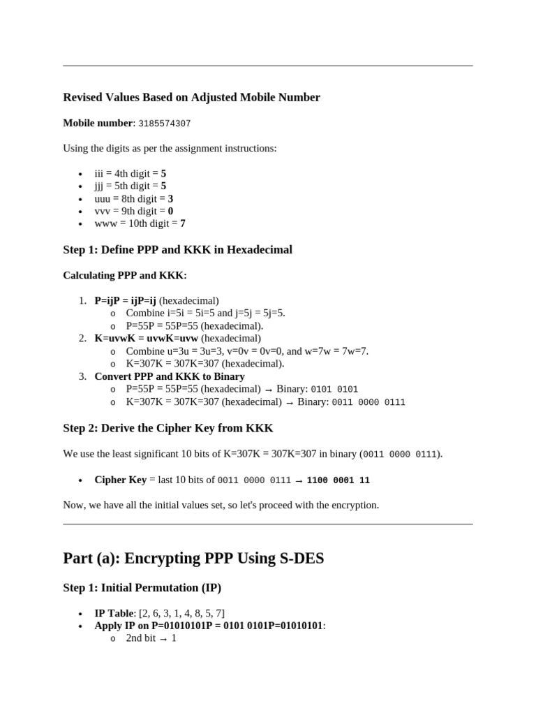 Assignment 1 1 Pdf Permutation Computer Security 0645