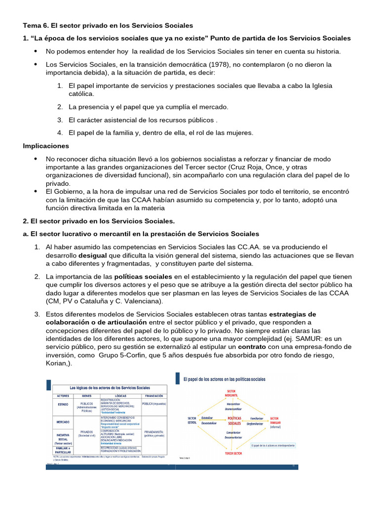Tema 6 Estructura | PDF | Trabajo Social | Outsourcing