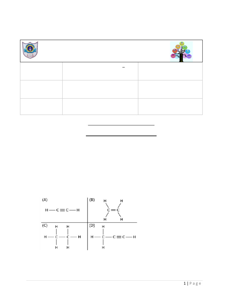Carbon Compounds Worksheet with Answers | PDF | Chemical Compounds ...