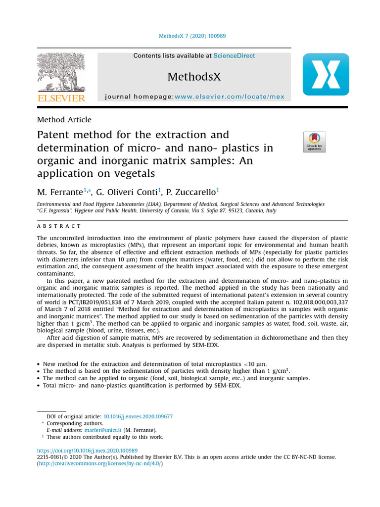 2020 Patent Method For Extraction Pdf Materials