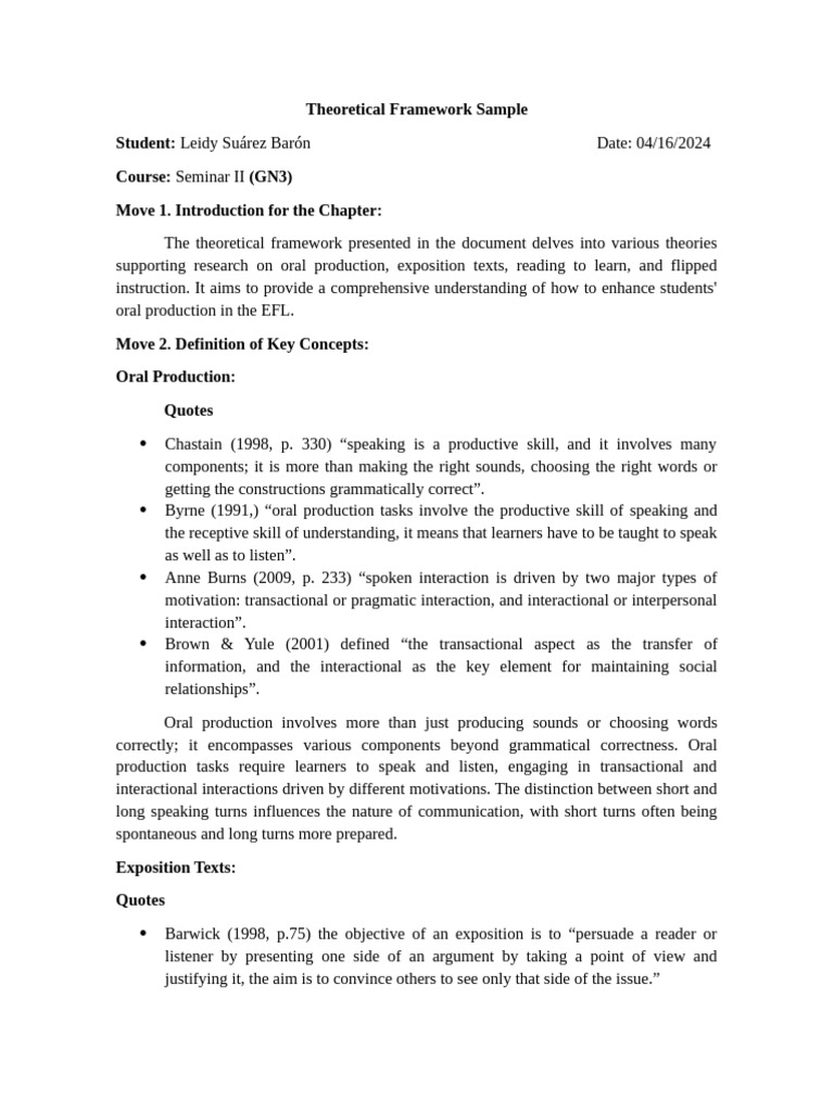 Theoretical Framework Sample | PDF | Motivation | Motivational