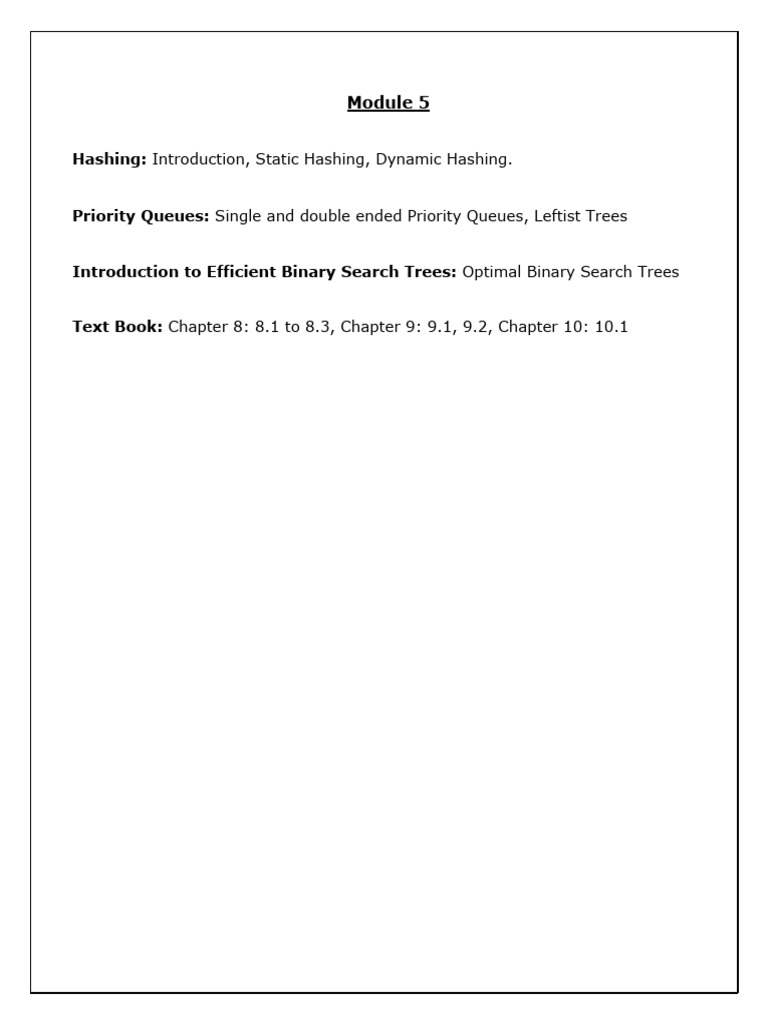 BCS304 DS Module 5 Notes | PDF | Computer Programming | Theoretical ... BCS304 DS Module 5 Notes | PDF | Computer Programming | Theoretical ...
