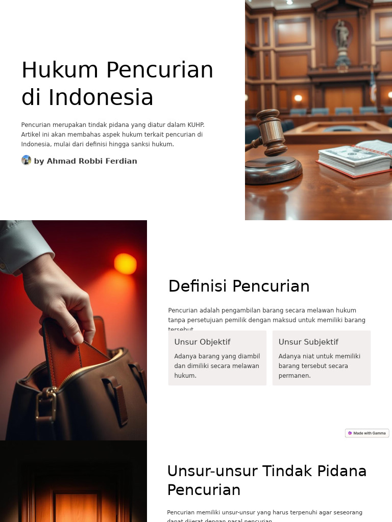 Hukum Pencurian Di Indonesia | PDF