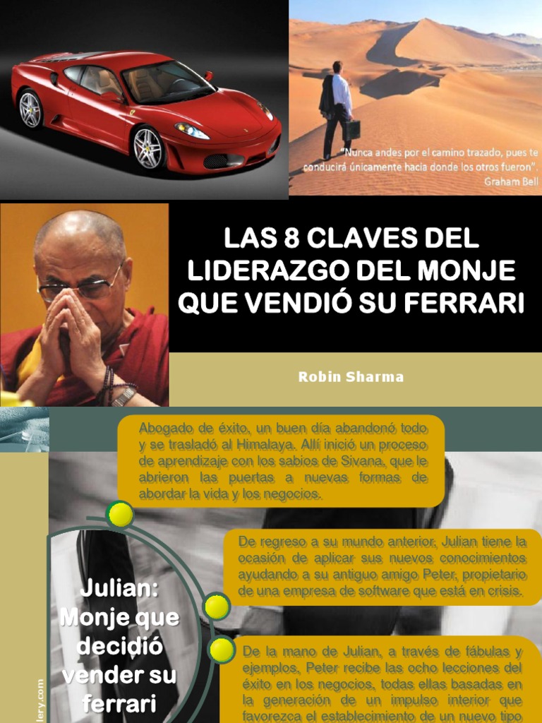 El Monje Que Vendió Su Ferrari. Las 8 Claves Del Liderazgo | PDF | Liderazgo | Cognición