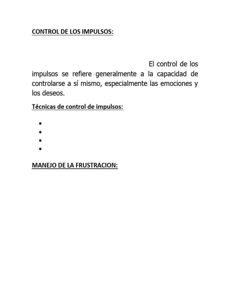 Control de Los Impulsos | PDF