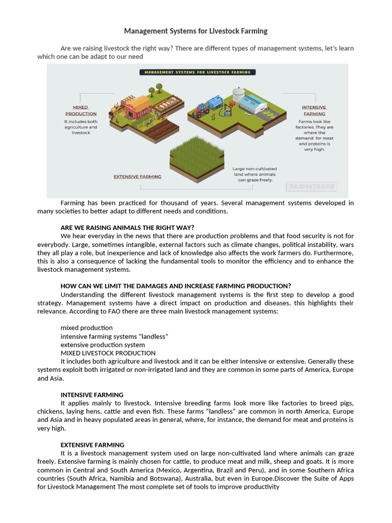 Livestock Management Systems Explained | PDF