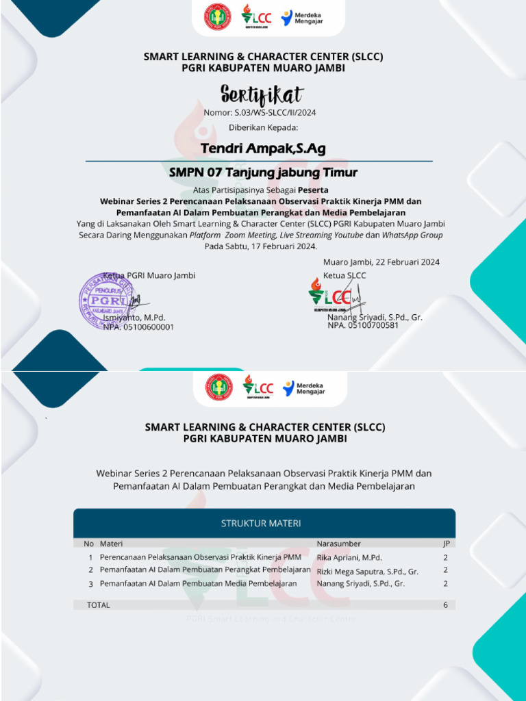 Tendri Ampak, S.Ag 2 | PDF