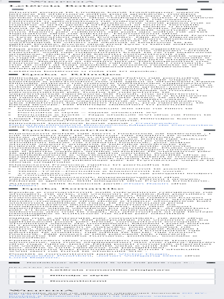 Letërsia Botërore - Wikipedia | PDF