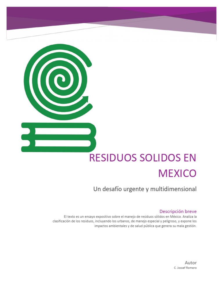 Residuos Sólidos en México Off | PDF | Residuos | Vertedero