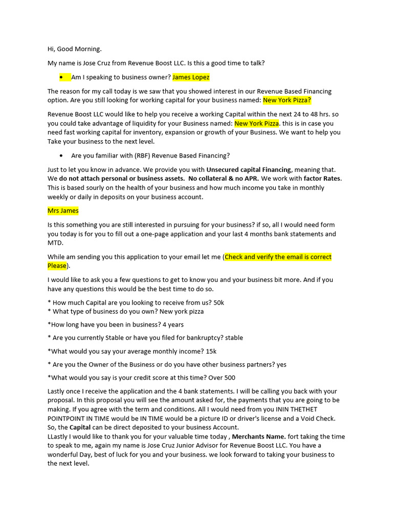 Revenue boost script | PDF | Revenue | Private Sector