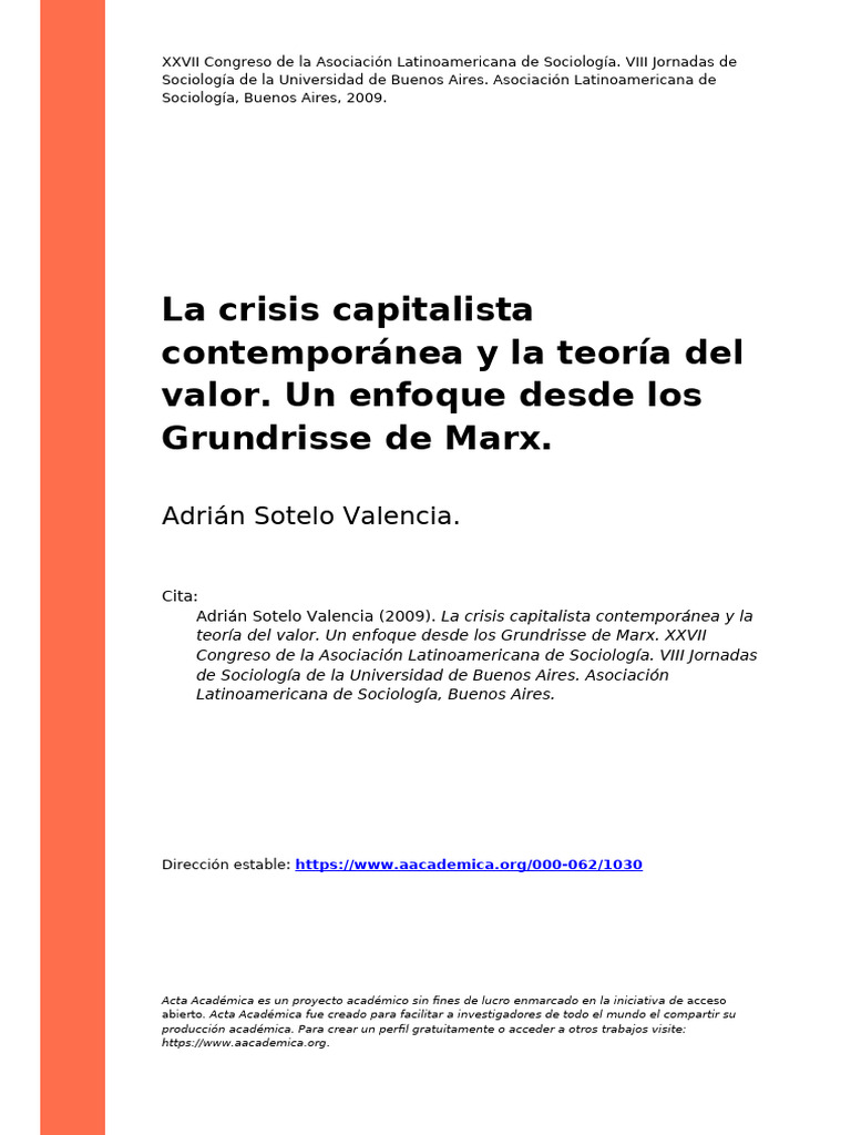 Adrian Sotelo Valencia (2009) - La Crisis Capitalista Contemporanea y ...