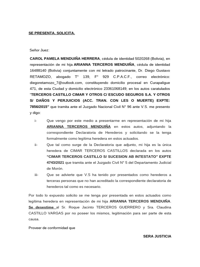 Se Presenta. Solicita. | PDF