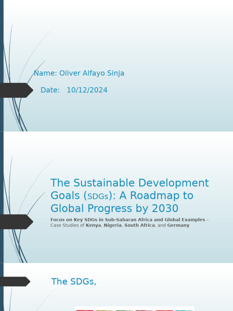 The Sustainable Development Goals (SDGS) - 1 | PDF | Millennium ...