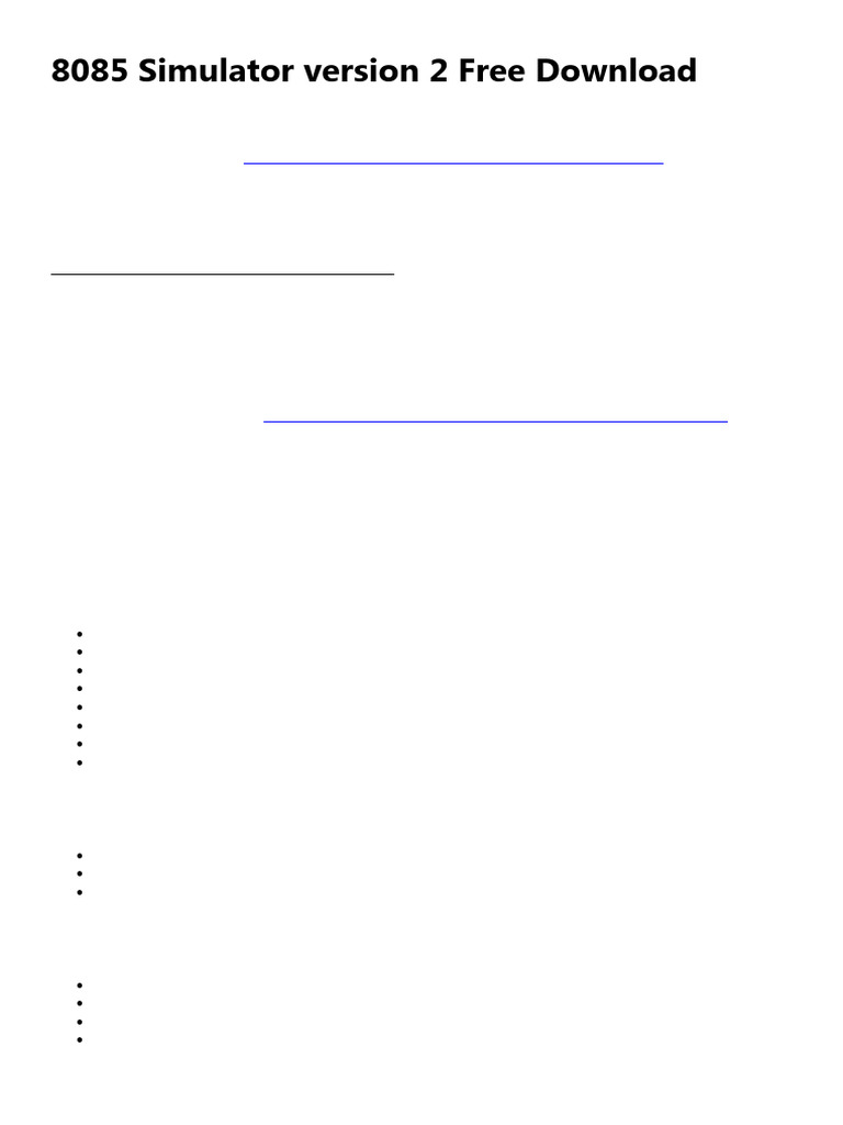8085 Simulator Version 2 Download | PDF | Assembly Language | Computer ...
