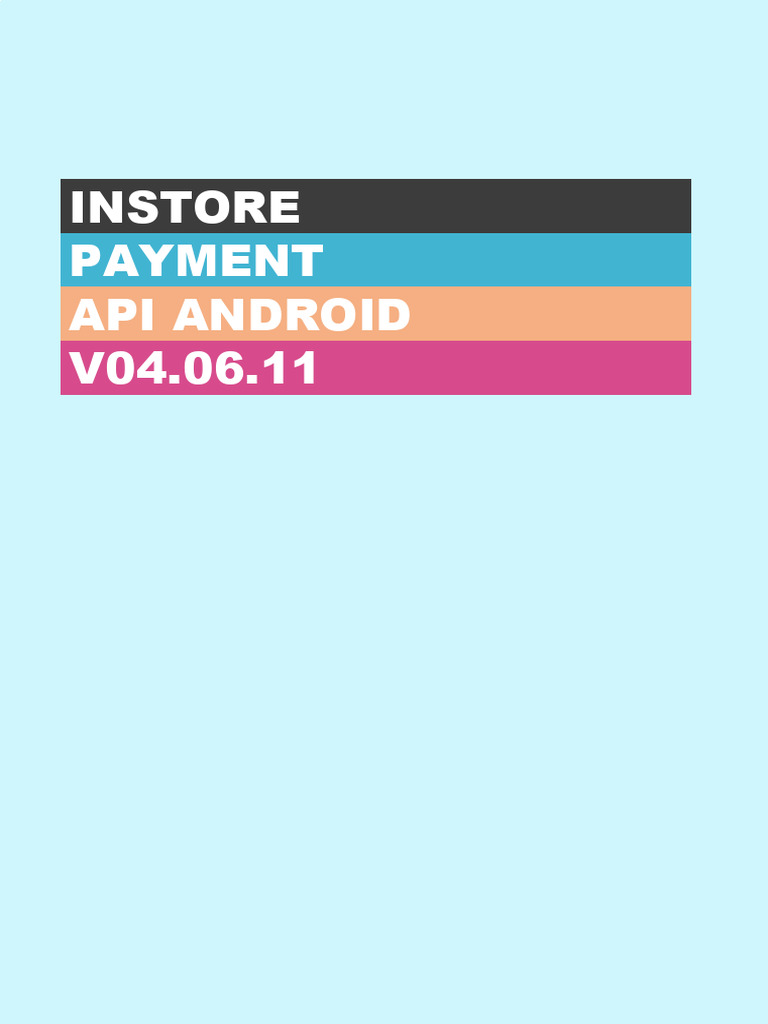InStore Payment API Android v04.06.11 | PDF | Emv | Android (Operating System)