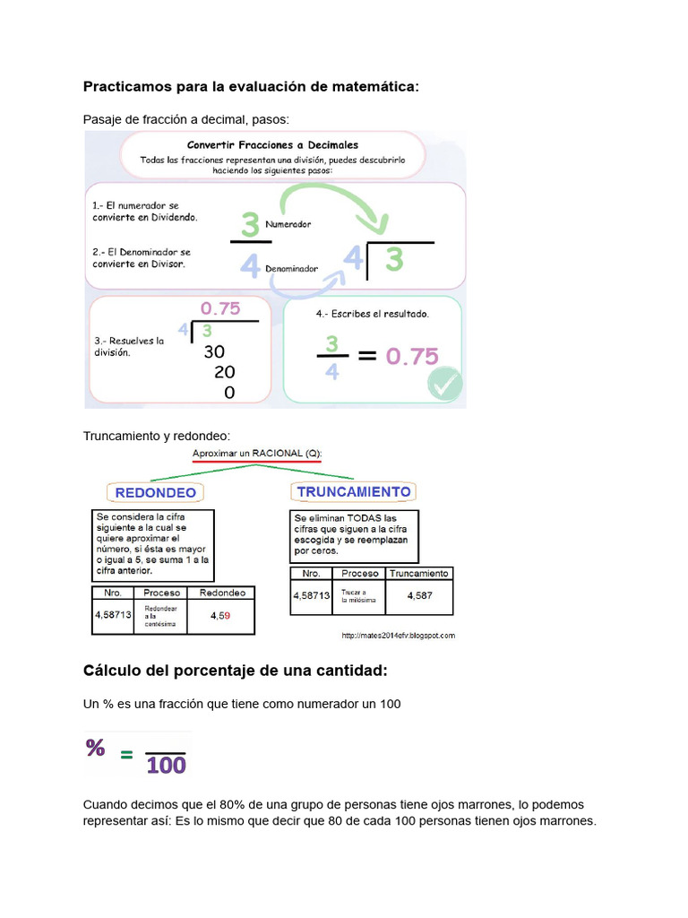 Fracciones y Decimales | PDF