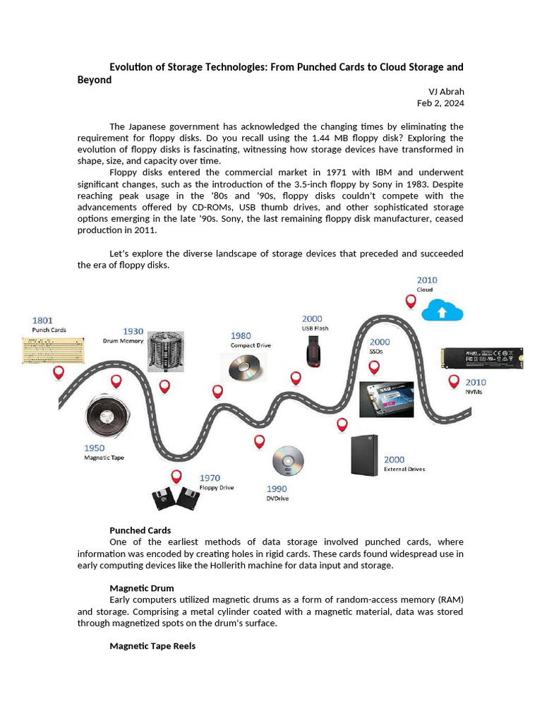 The Evolution of Storage Devices | PDF | Computer Data Storage | Hard ...