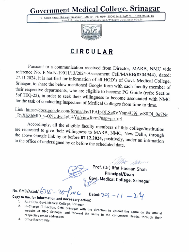 Circular NMC Assessors Reg | PDF
