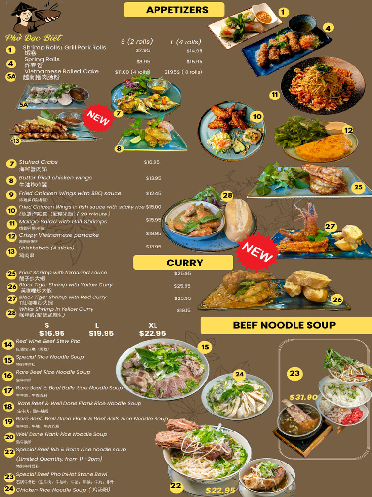 Menu moi | PDF | Vietnamese Cuisine | Curry
