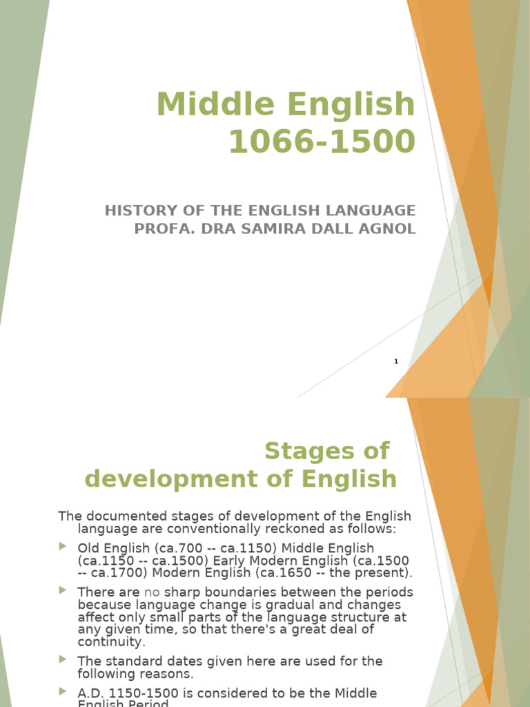 1 Middle English General View | PDF | William Tyndale | Geoffrey Chaucer