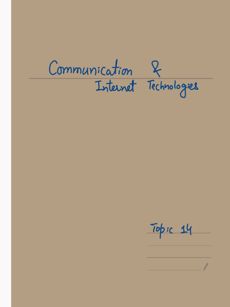 14 Communications and Internet Technologies | PDF | Computing