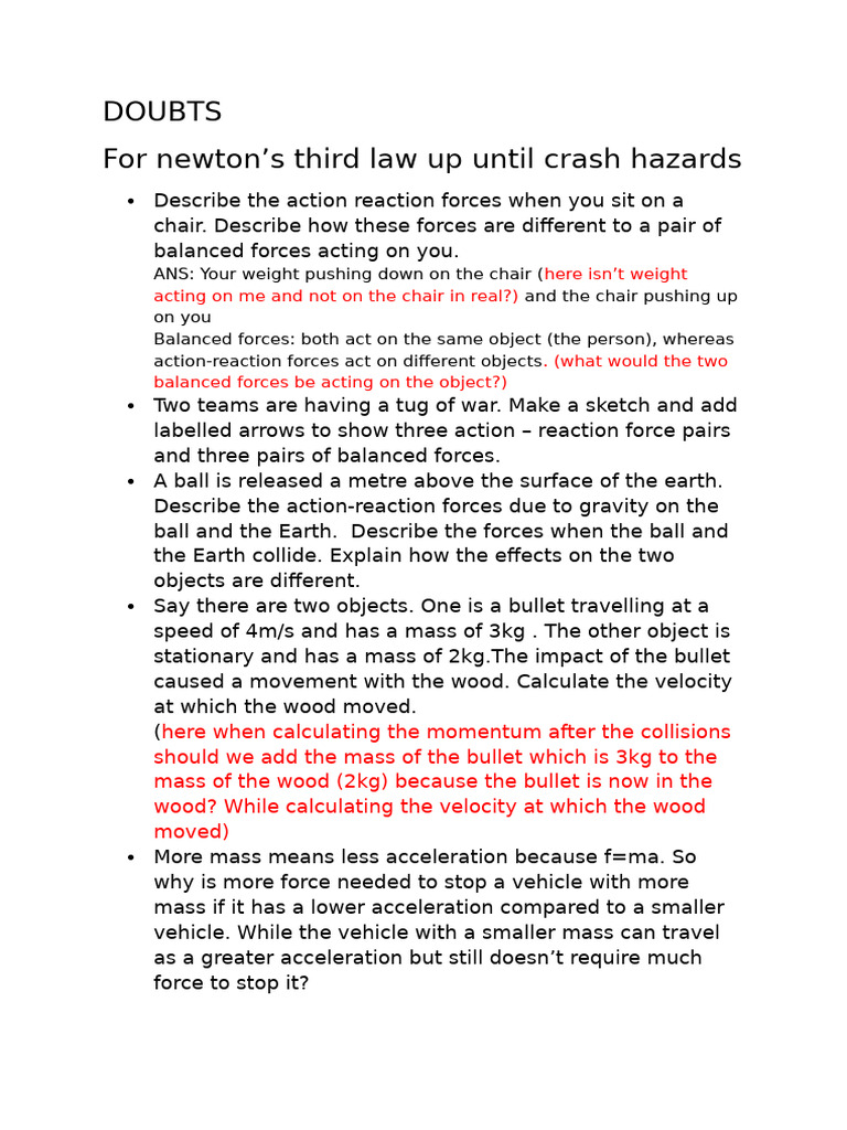 Doubts Wednesday Lesson | PDF