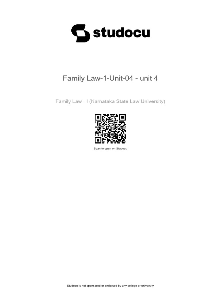 Family Law Unit 4 | PDF
