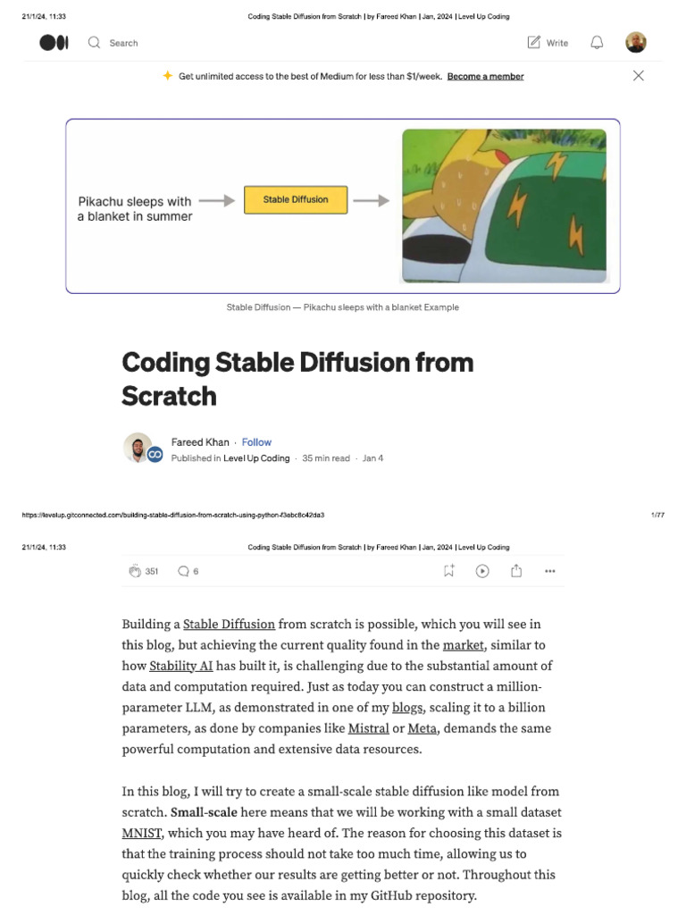 Coding Stable Diffusion From | PDF