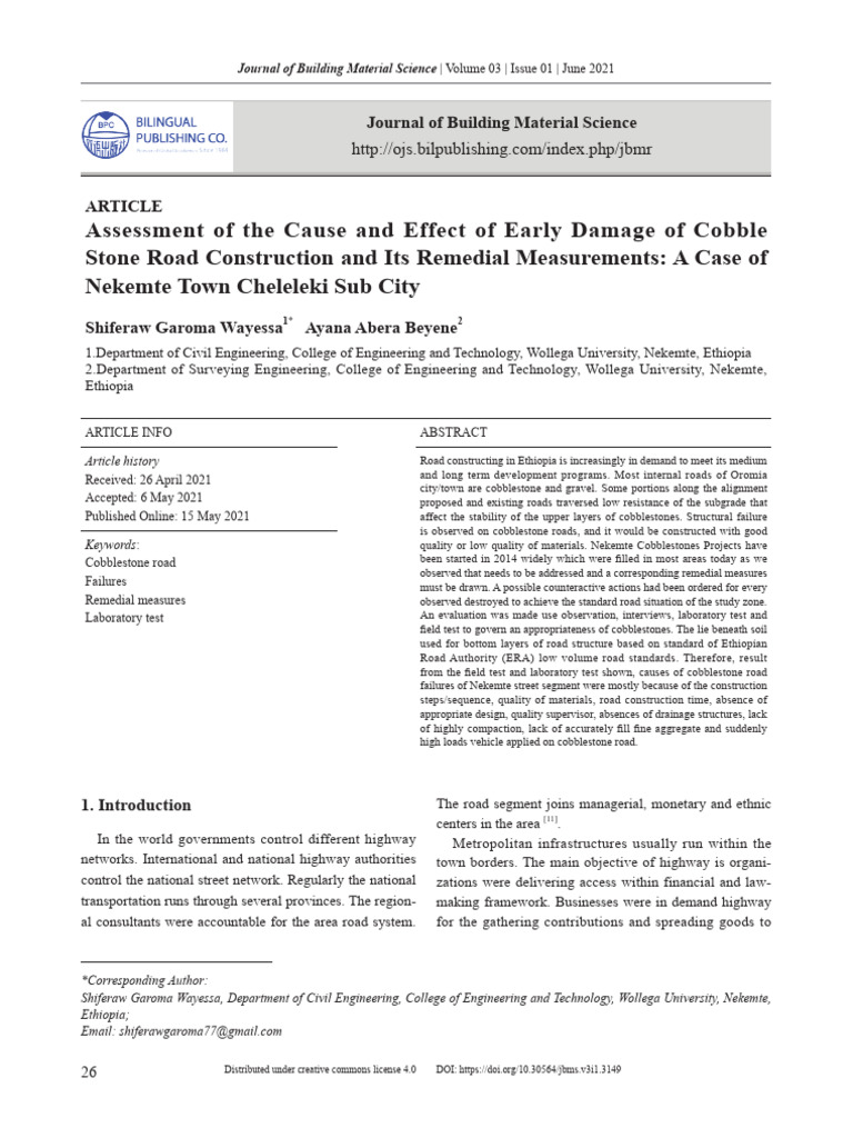 Assessment of The Cause and Effect of Early Damage | PDF | Road | Gravel