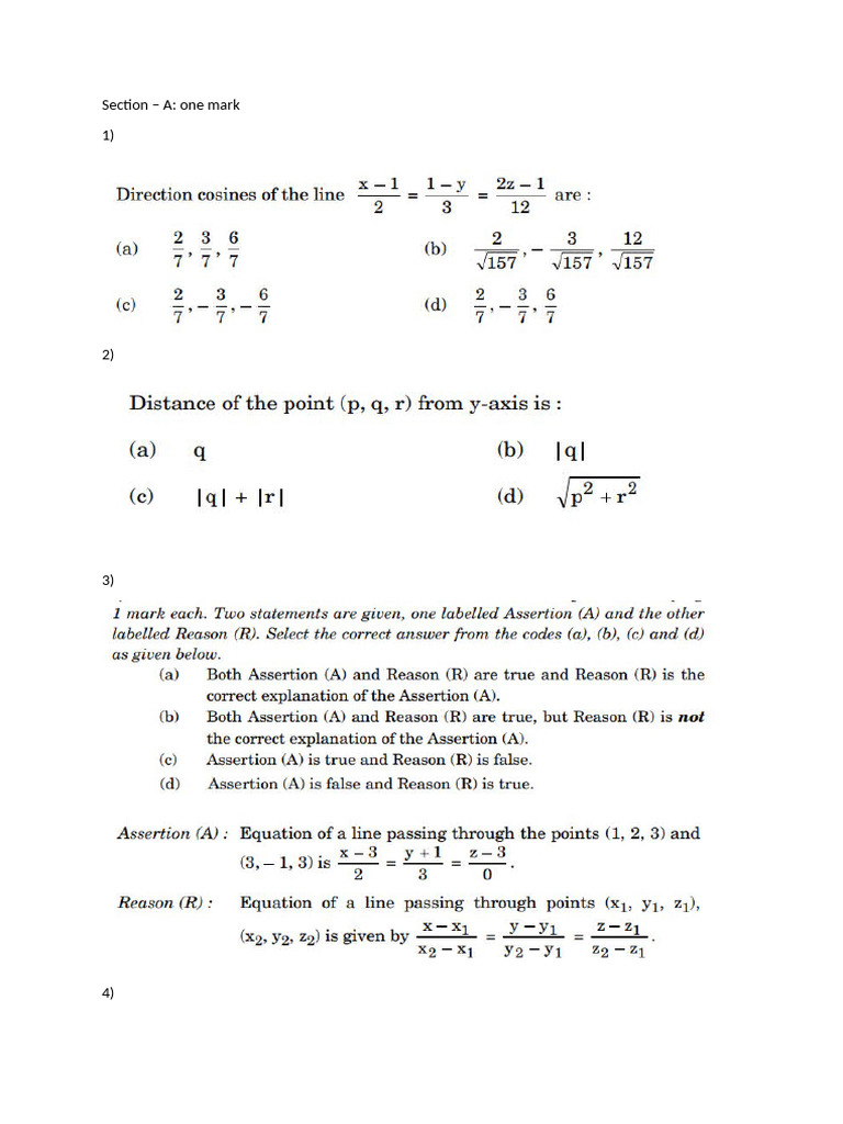 Question On 3D Geometry | PDF