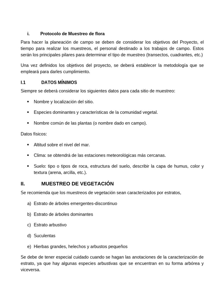 Protocolo Flora | PDF | Arboles | Botánica