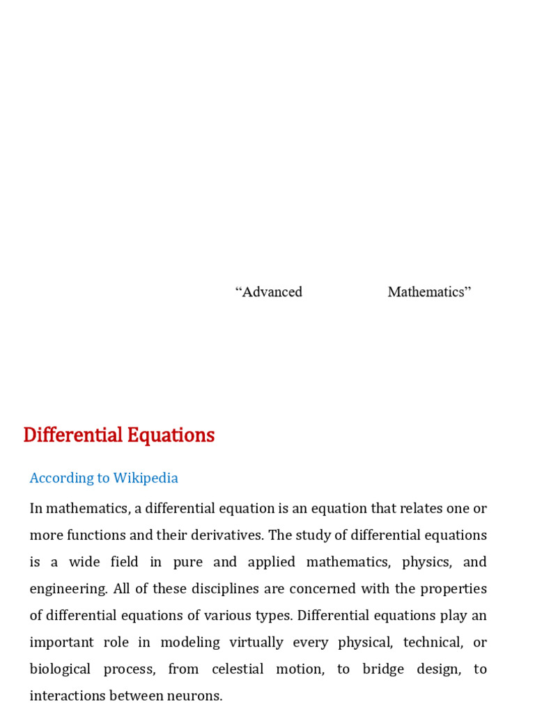 M1 - L25 - Differential Eqn CF | PDF | Ordinary Differential Equation ...